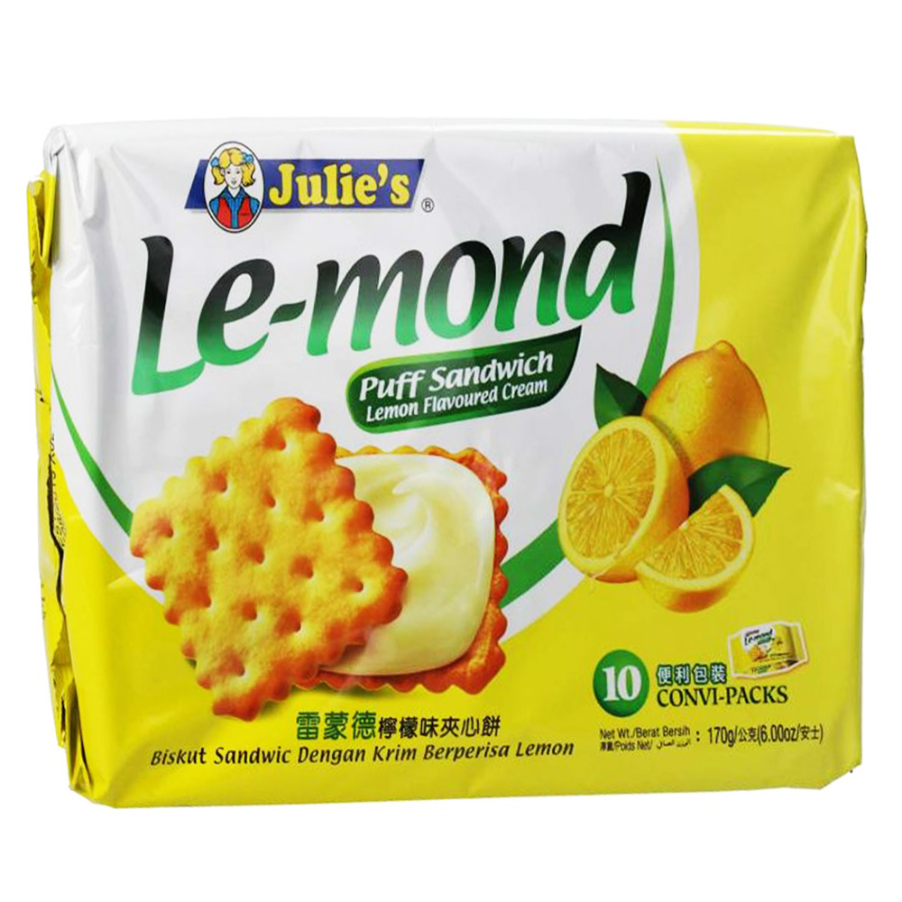 Julie's Biscuits Le-mond Puff Sandwich Lemon Cream 10's 170g