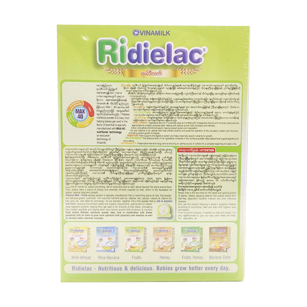 Ridielac Stage 2 Milk & Wheat With Fruits (Infant Cereal From 6months) 250g